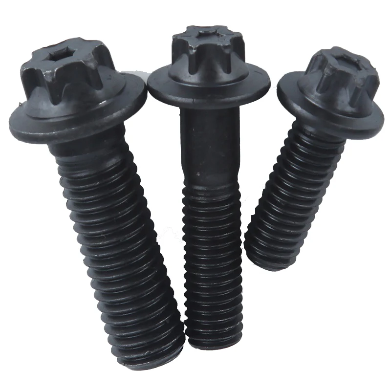 DIN 34801 Steel black oxide hexalobular head Wabbler flange bolt ...