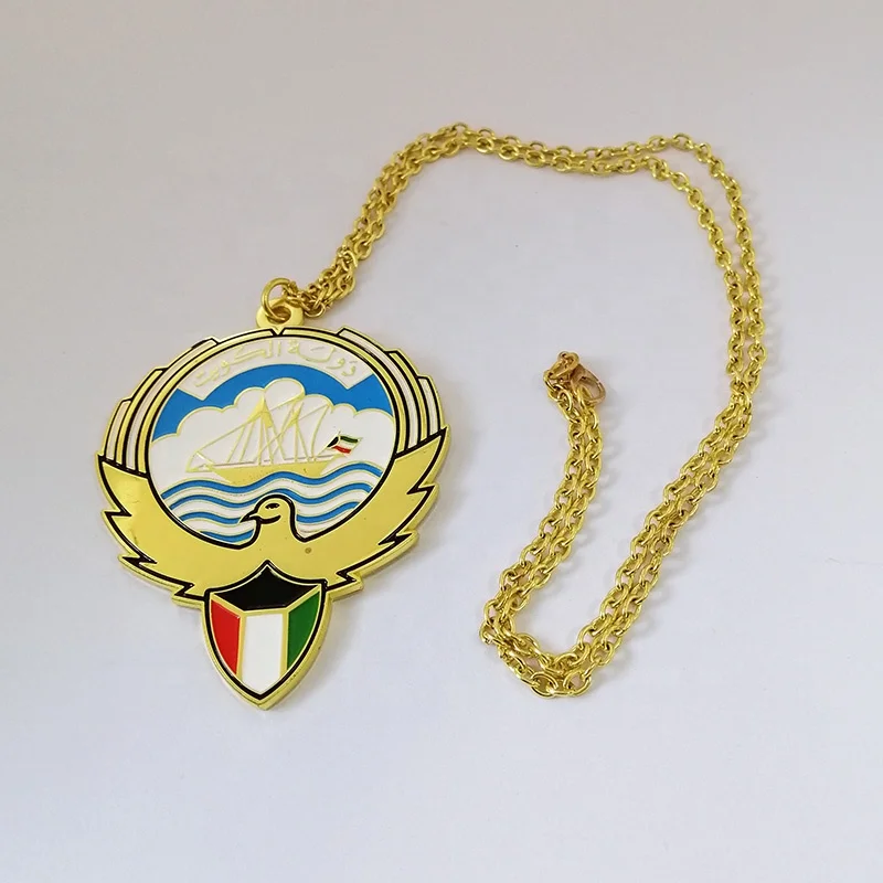 Kuwait Coat Of Arm Car Ornament Kuwait National Flag Charm Necklace ...