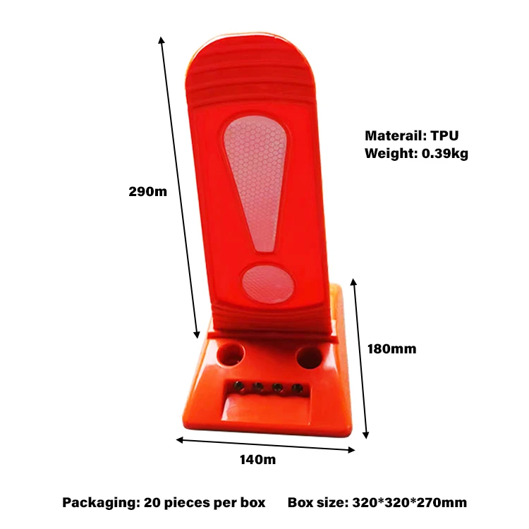 Space Separator Curb System with Reflectors Plastic Traffic Road ...