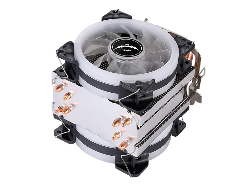 4 Heat Pipe Copper Pipe Cpu Fan 3/4pin 2011 Cooler Quiet Color Light 2 ...