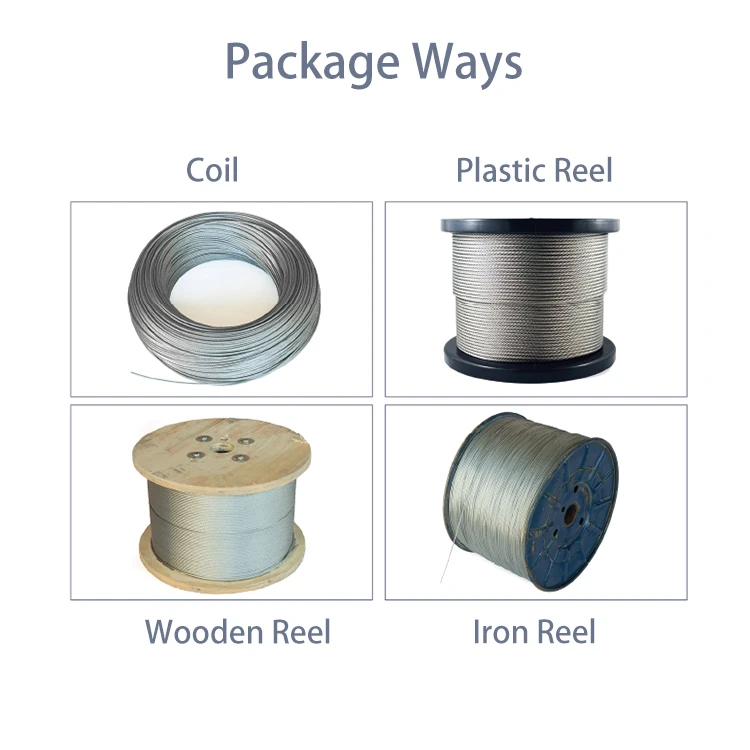 1x19 Flexible Shaft Wire Rope Crane 304 316 Stainless Steel Wire Rope ...