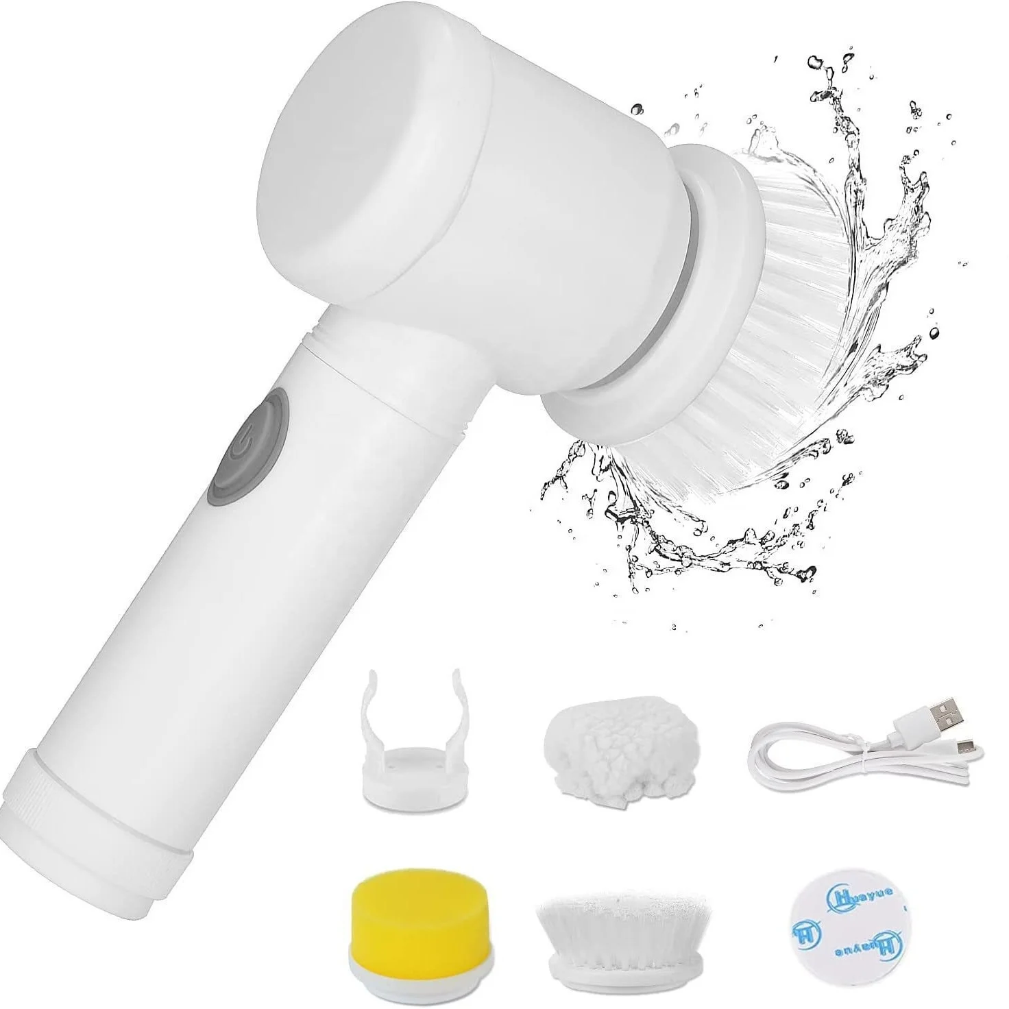 Kitchen Tool Usb 5 In 1 Cleaner Bathroom Bathtub Clean Brush Spin ...
