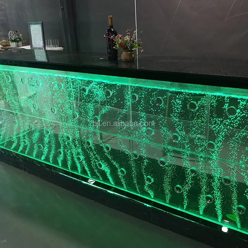 LED Acrylic Bar Furniture - Changing Colors & Dancing Bubbles