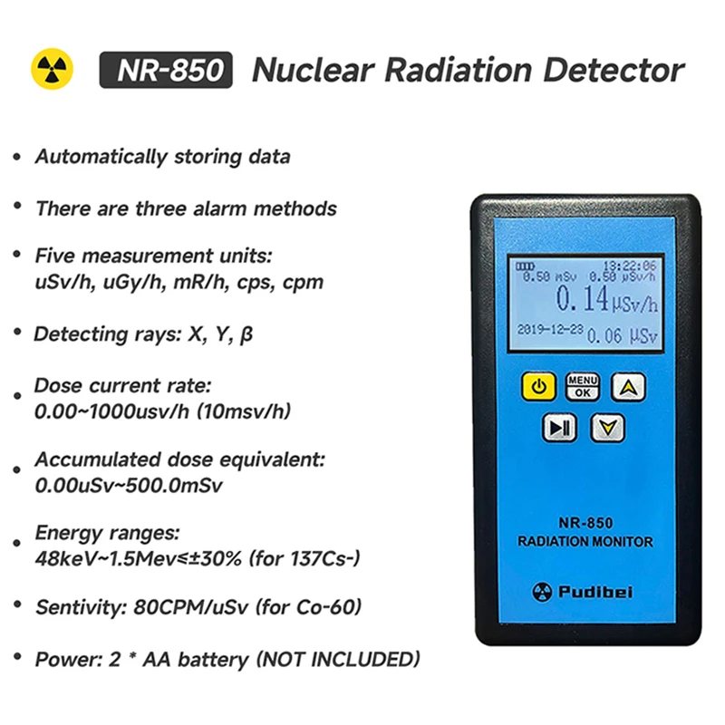 Handheld Nuclear Radiation Monitor ET925 Geiger Counter Nuclear ...