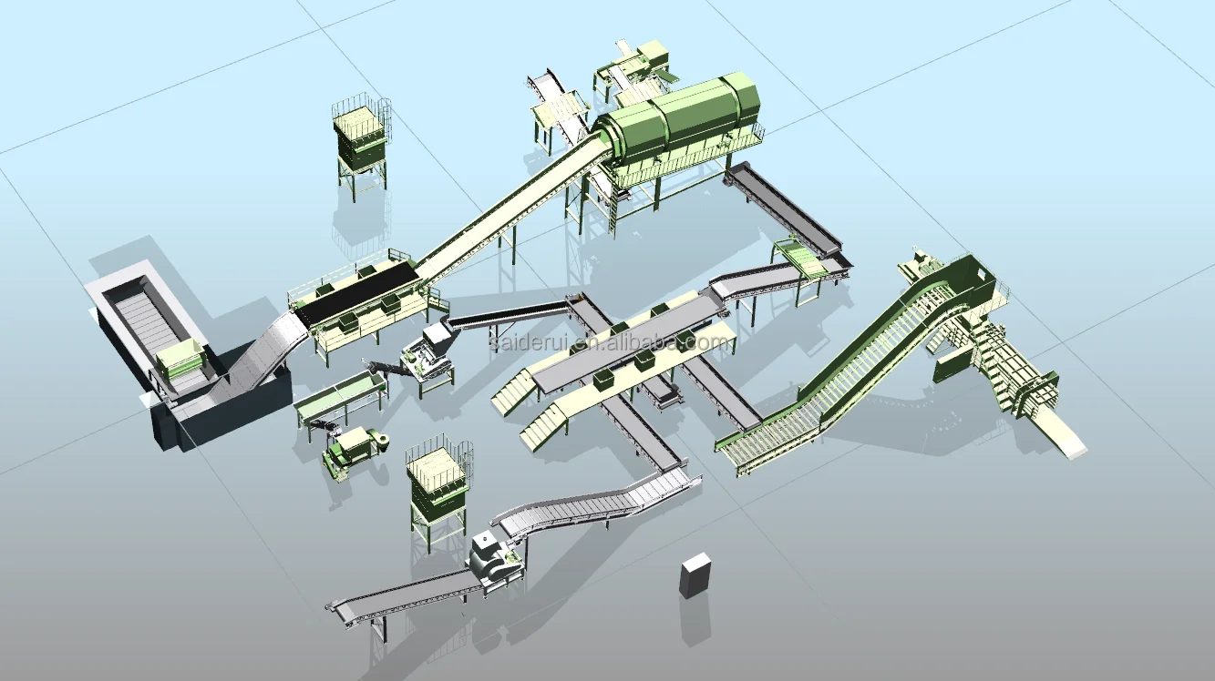 Msw City Garbage Sorting Recycling Plan/city Waste Sorting Line/garbage ...