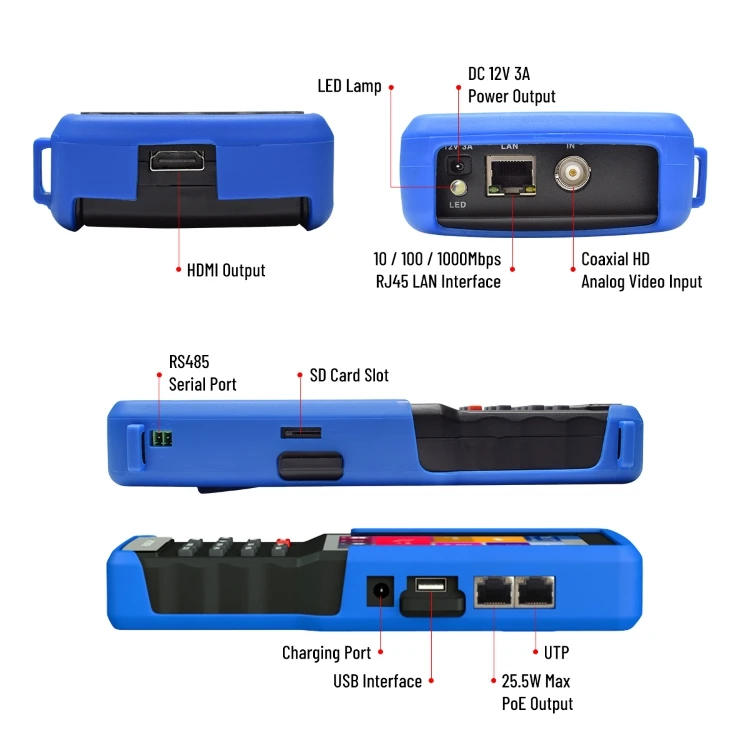 Mini 4.5inch Cctv Tester Monitor Ipc/analog Camera Tester 4k Ipc Poe ...