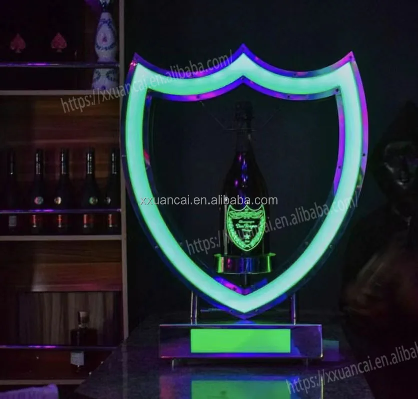 Dom P Metal Champagne Bottle Presenter Bottle Glorifier VIP Bottle ...