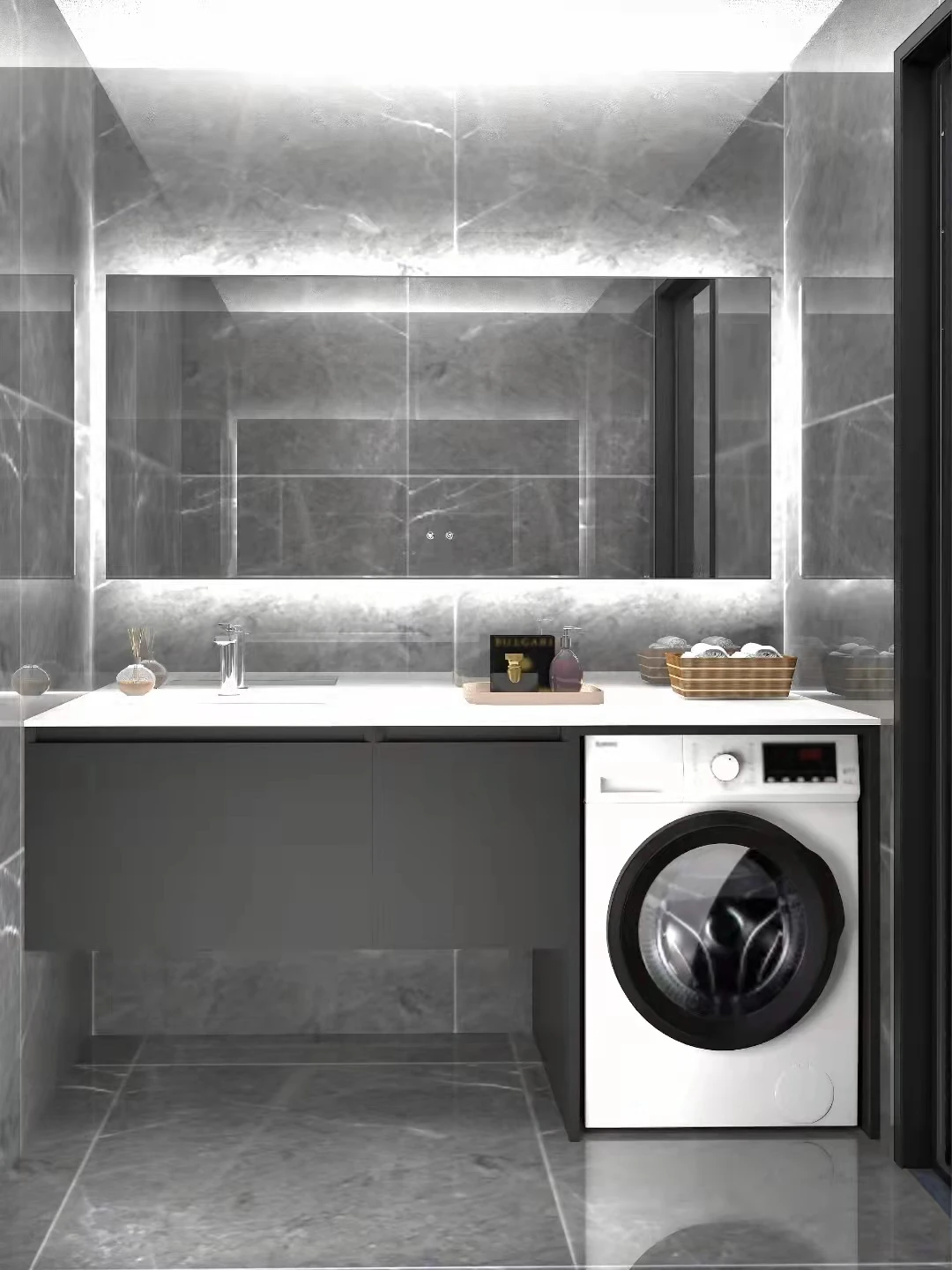 716 Modern Laundry Sink - Customized Washing Slab Design