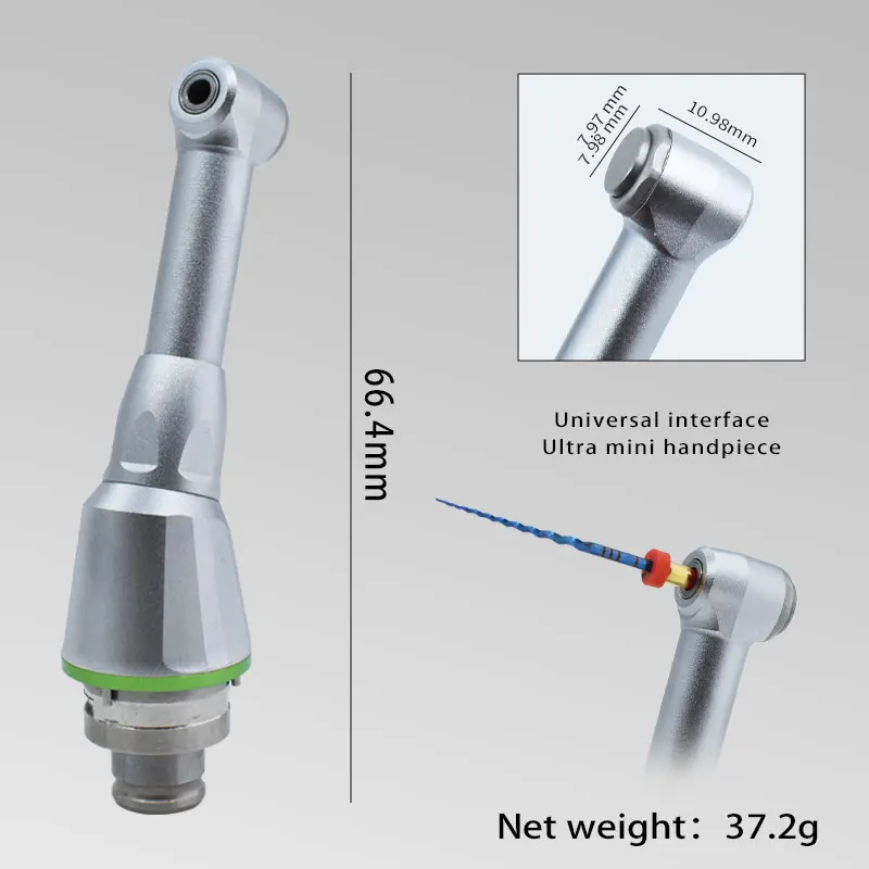 6:1 Contra Angle Head Dental Reduction Electric Push Button Handpiece Cordless Endodontic Endo ...