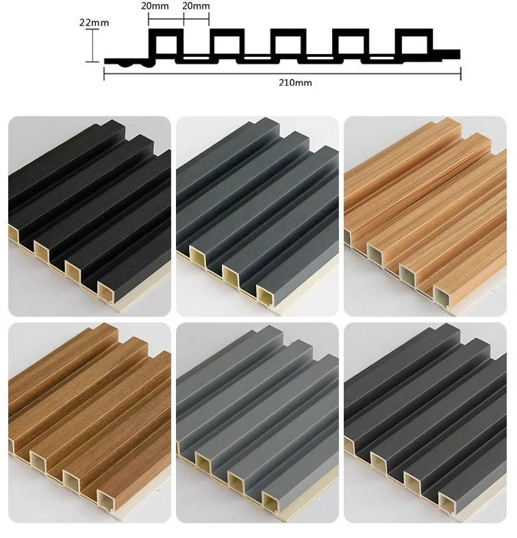 Waterproof Seamless Wpc Wall Panel Coverings Fashion Decorative Fluted ...