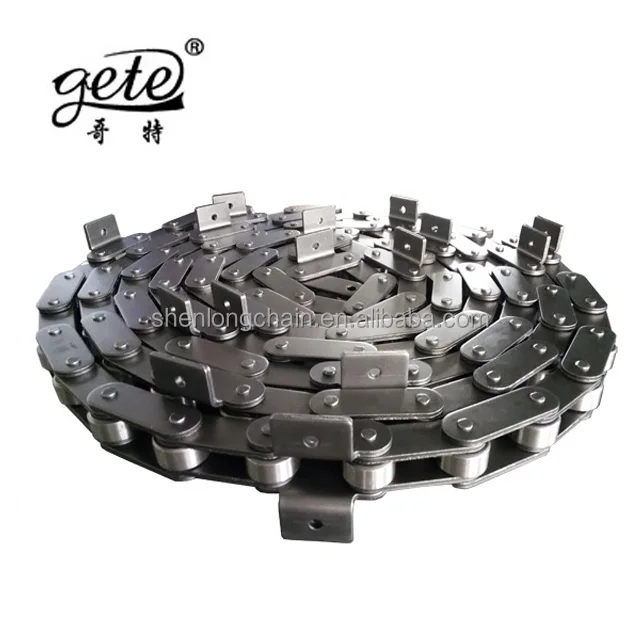 Double Pitch Roller Chain C2082H with K2 Attachments