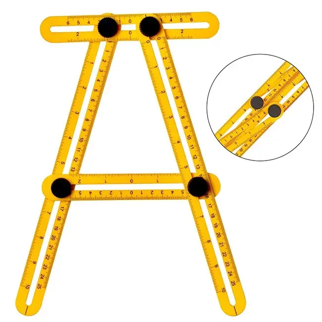 Chevalierous Abs Plastic Ruler Multi-angle Measuring Tile Tool 4 Sided ...