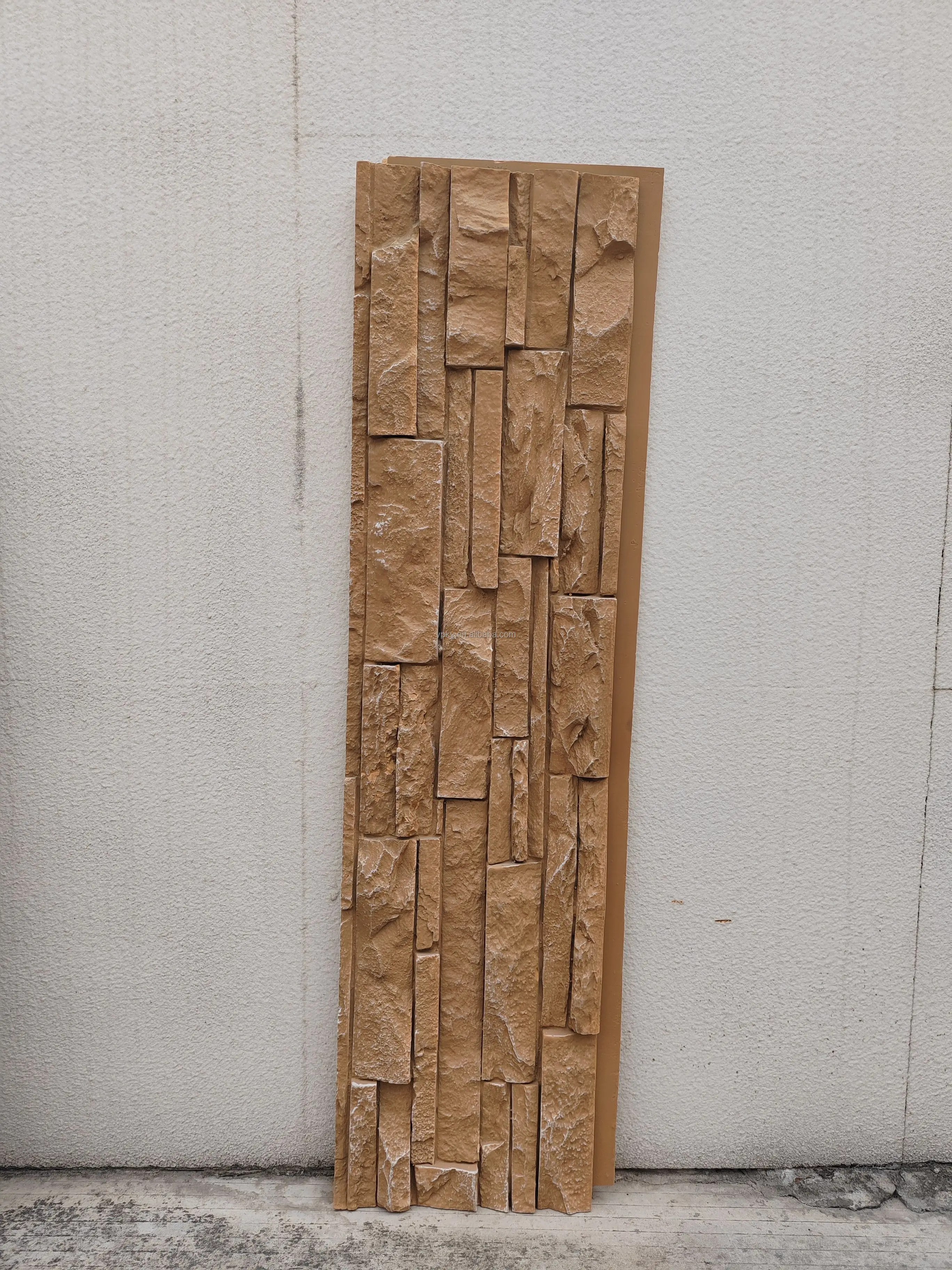 Black Slate Tiles Exterior Pu Stone 3d Wall Panels Covering Culture ...