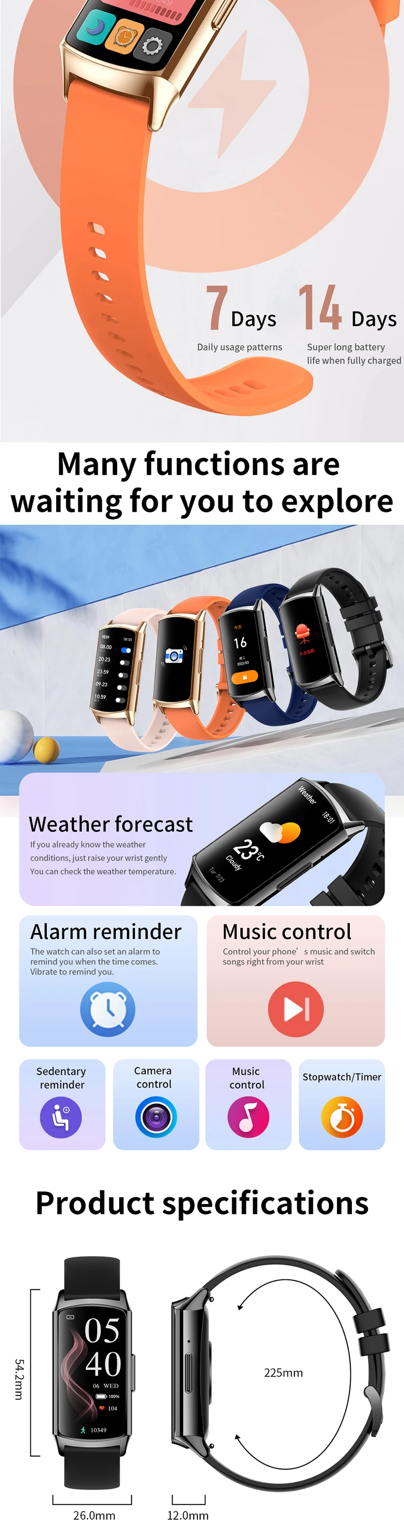 1.58 Inch Amoled Smartwatch Bracelet For Women Men Heart Rate Blood ...