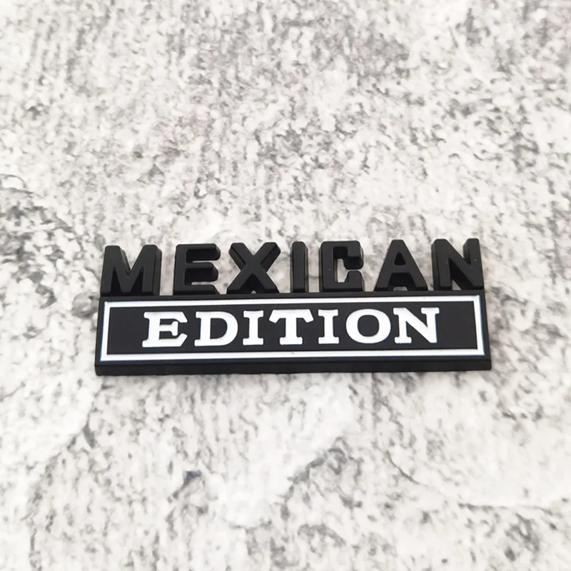 MEXICAN EDITION Metal Chrome Sticker Car Logo Auto Parts Sticker Decal ...