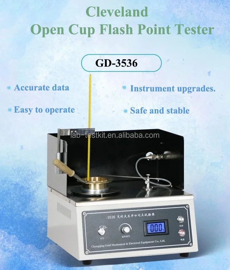 Cleveland Open Cup Flash Point Tester ASTM D92 Flash and Fire Point ...