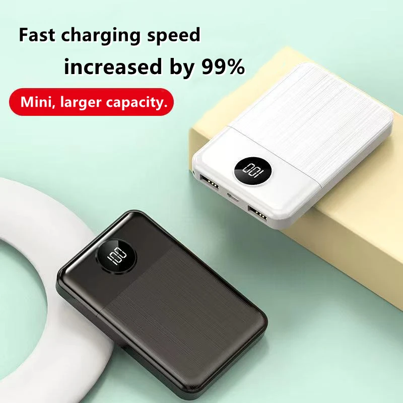 Slim And Portable Charger Mini Power Bank 5000mah With Digital Display ...