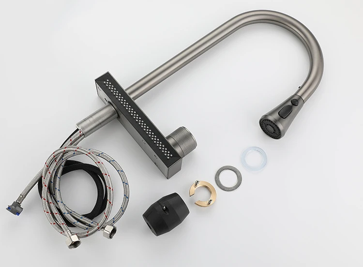 Modern Waterfall Faucet 304 Stainless Steel Kitchen Mixers Rainfall ...