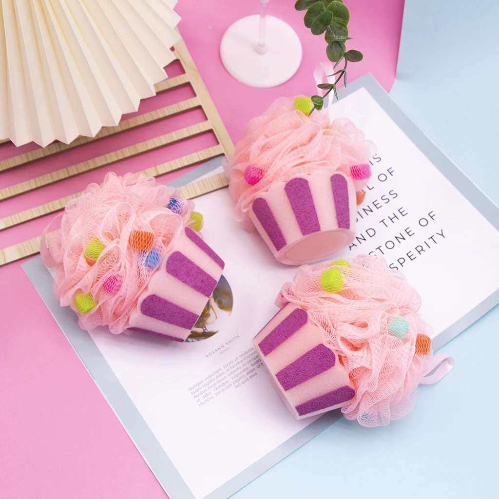 Wholesale Kids Cake Shower Puff - Exfoliating Bath Sponge