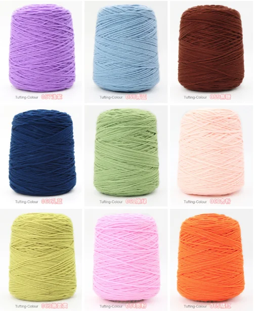 Charmkey Soft 400g Yarn On Cone 8ply Acrylic Yarn Tufting Gun Yarn For ...