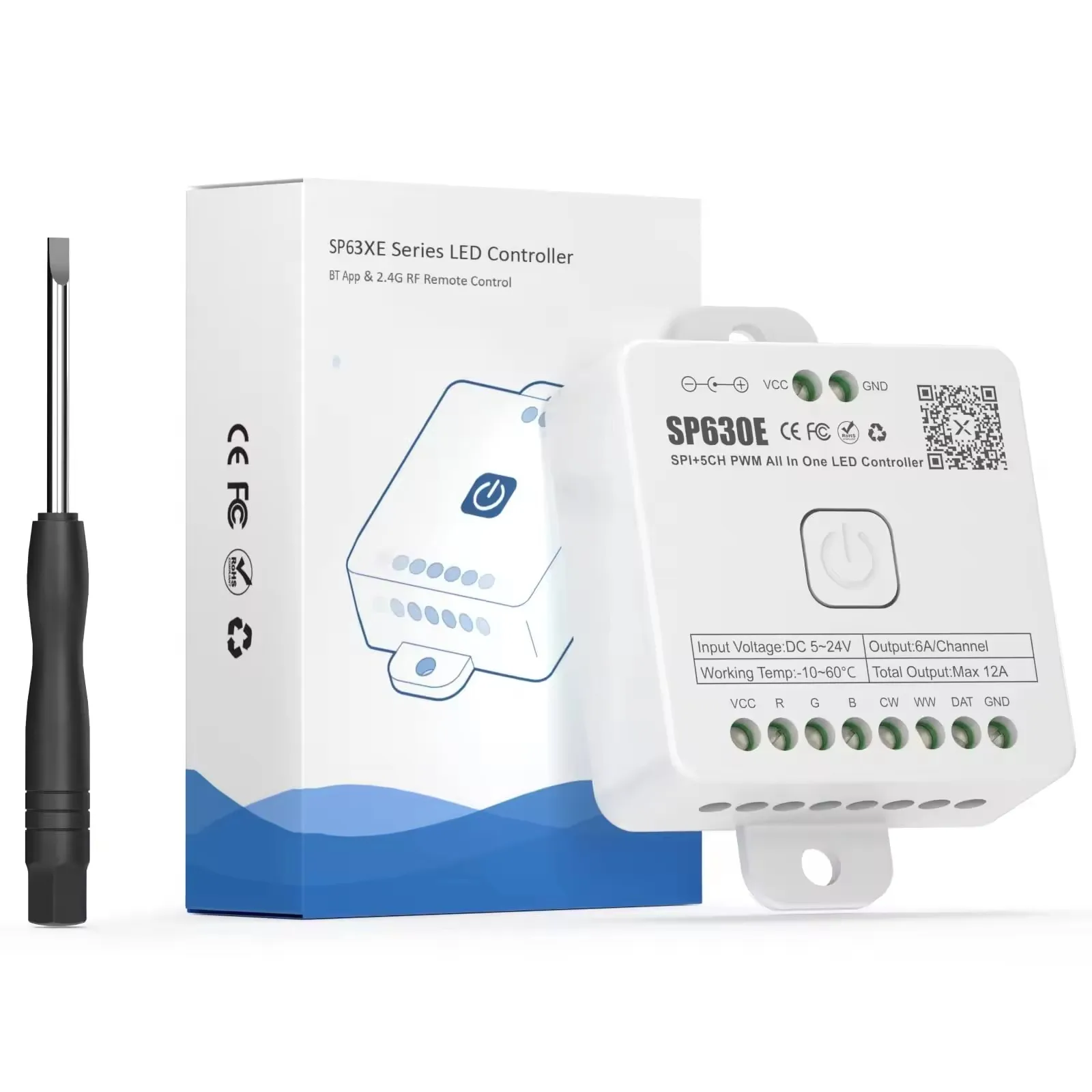 colorlight led controller switch spi ws2812b 5v smart home app wifi led ...