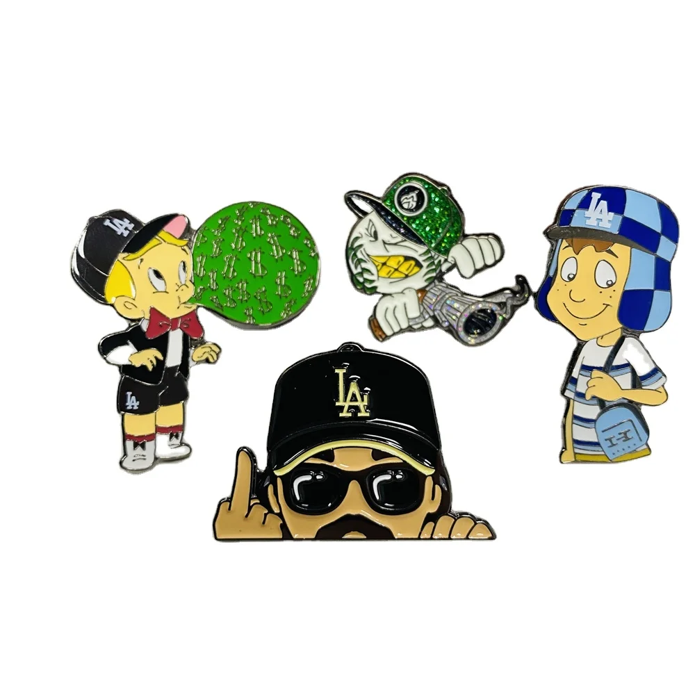 Custom American Cartoon Pins Made Soft Hard Metal Animal Bear Enamel ...