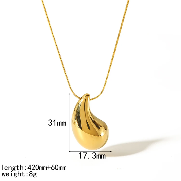 Odian Jewelry 2024 New Trends 18k Real Gold Plated Small Size Tear Drop ...