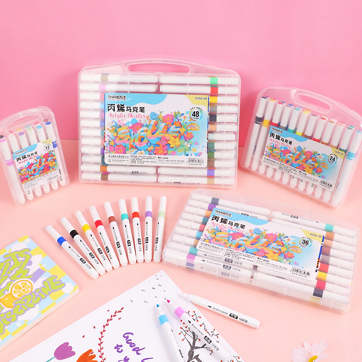 Shands Custom 48 Colors Logo Diy Drawing Painting Press Magic Marker ...