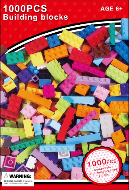 Wholesale Children’s Plastic Building Block Toys Set 1000pcs