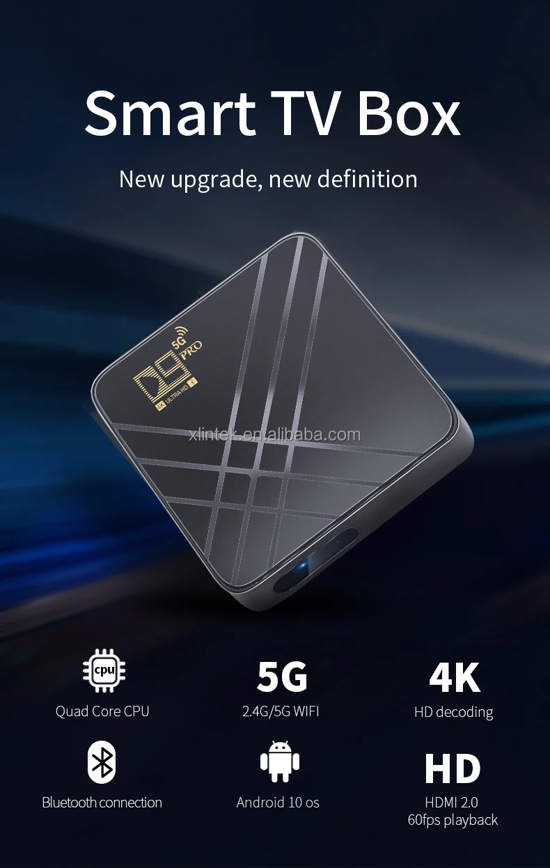 D9 PRO 5G 4K Smart TV Box - Android 10.0, Quad Core Performance, Ultra ...