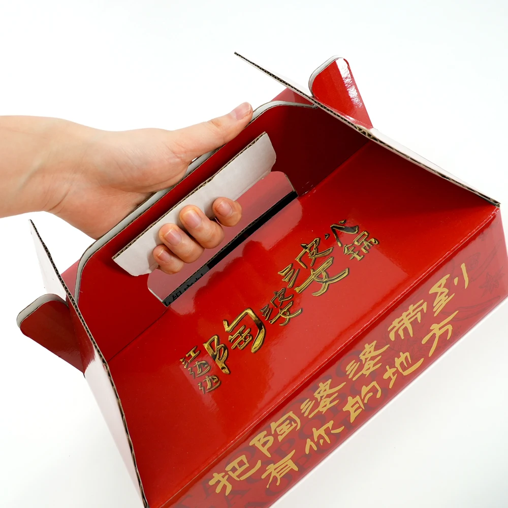 Custom Corrugated Cardboard Branded Carrier Paper Packaging Carrier ...