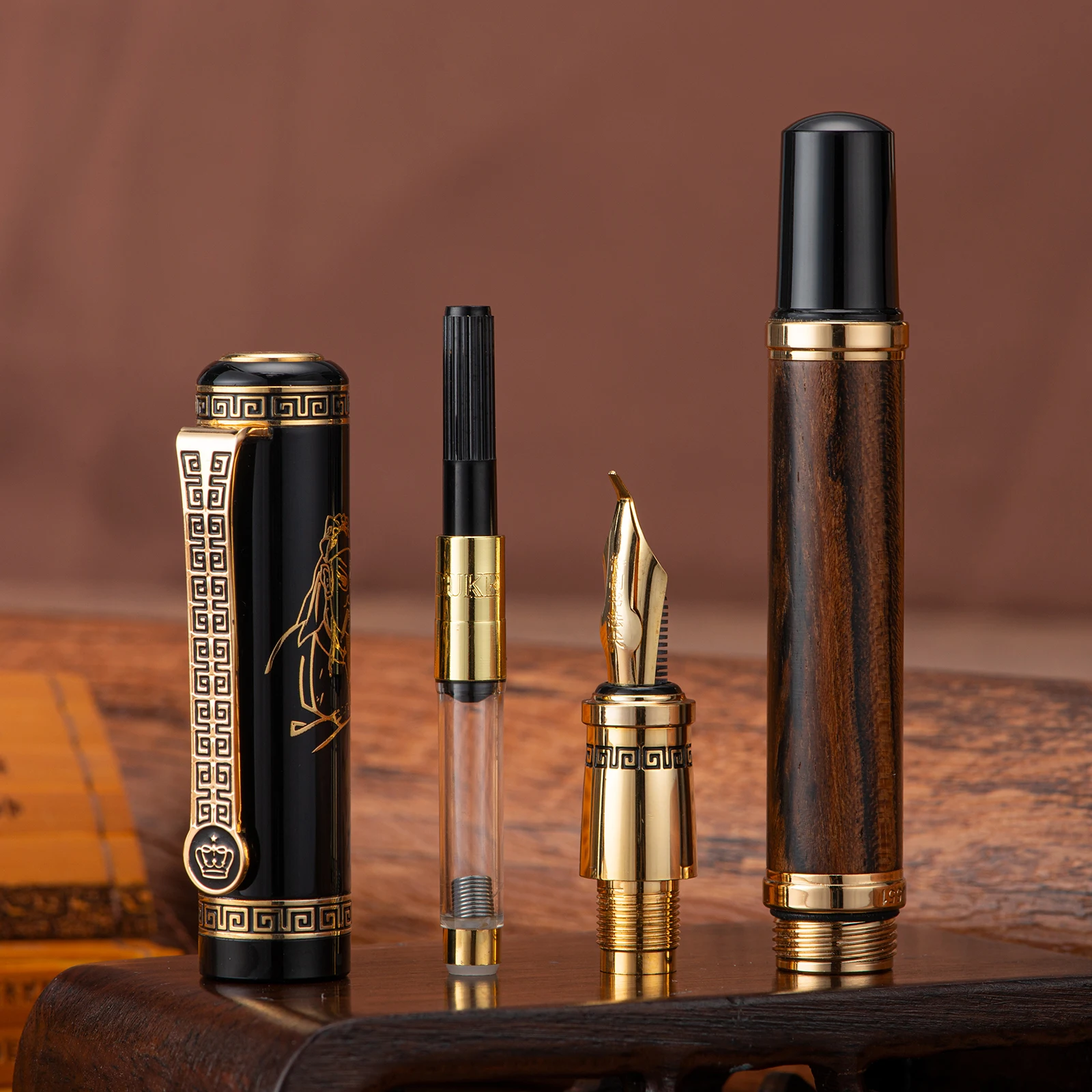Luxury Pen High Quality Wooden Calligraphy Pen Broad Fude Nib Duke 551 ...