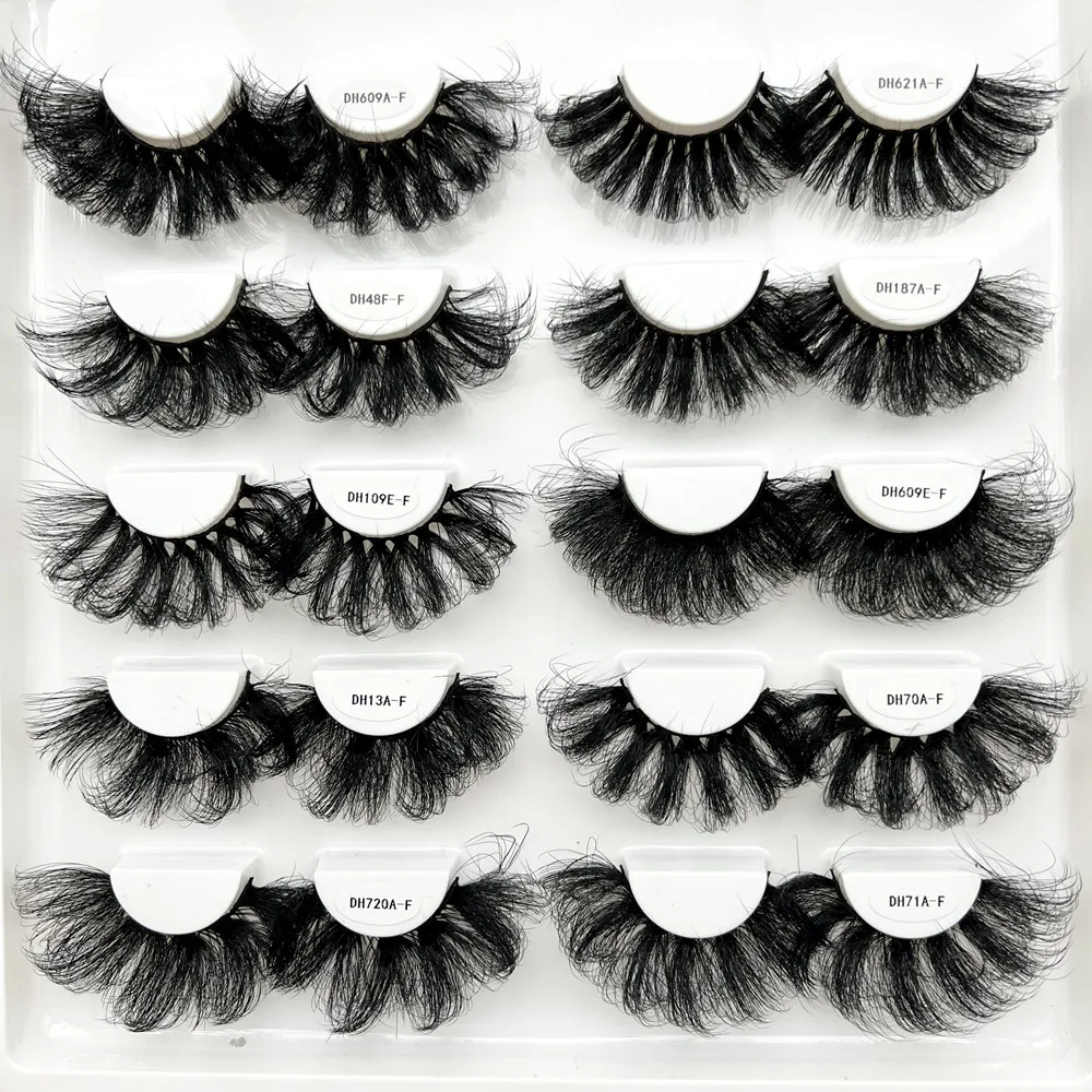 Russian Strip Eyelash Fluffy d Curl False Eyelashes Faux Mink Long ...