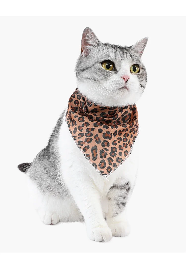 Nx 2024 New Pet Low Moq Customize Triangle Scarf Novel Leopard Print ...