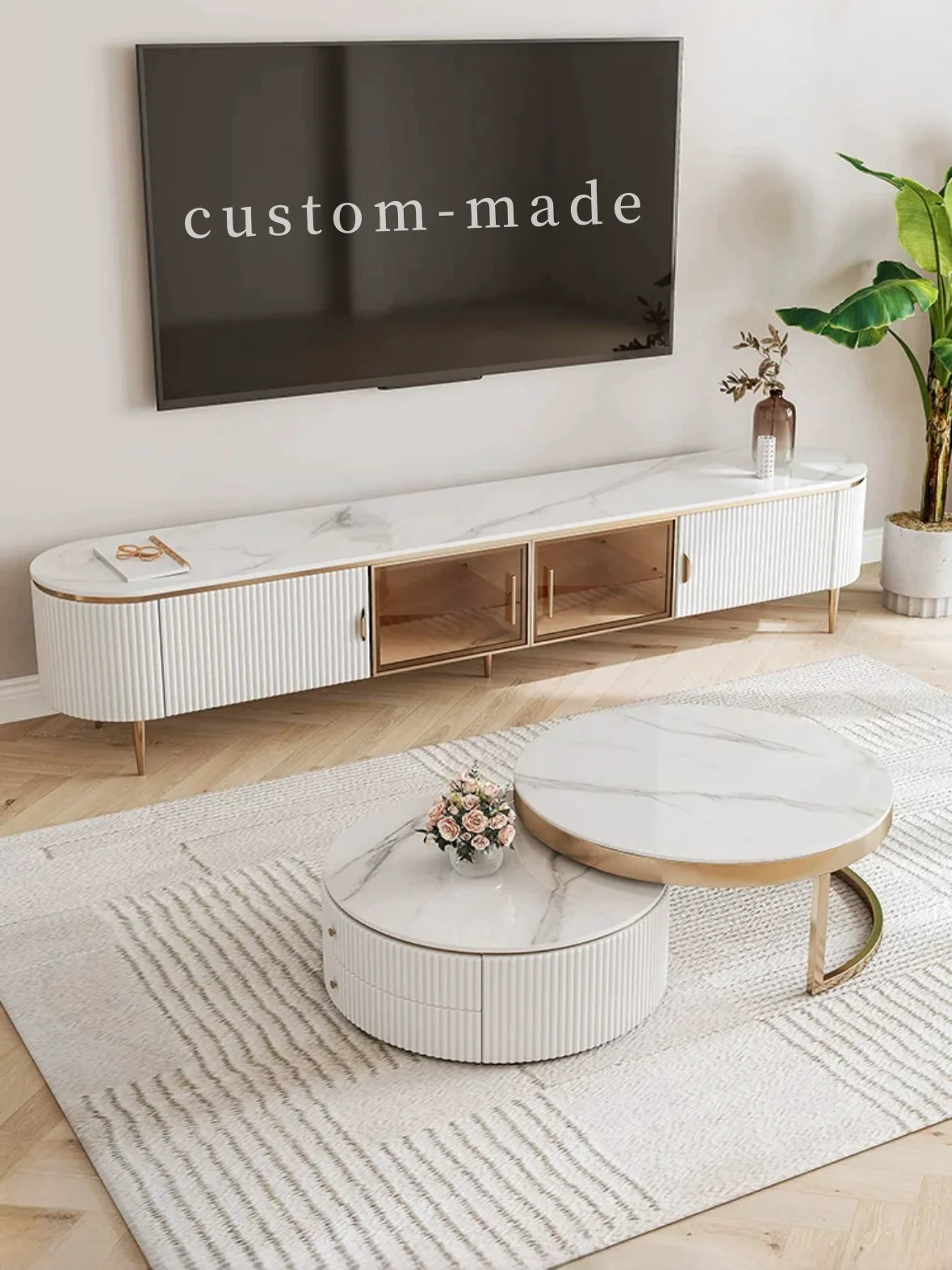 Modern Wooden Console Bench Tall Console Cabinet Office Tv Stand Wall ...