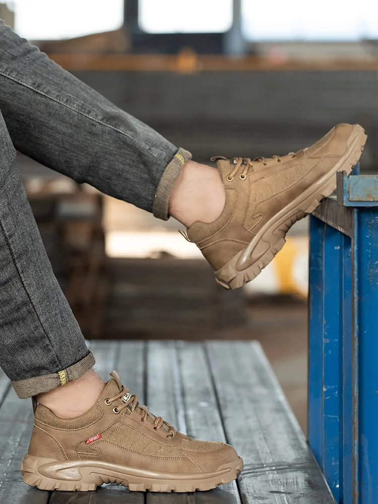 Steel Toe Puncture Proof Construction Lightweight Breathable Sneakers ...