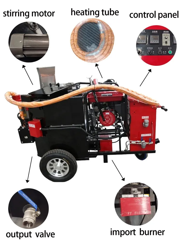 LONGSHUN Portable 200L Traction Road Crack Repair Machine