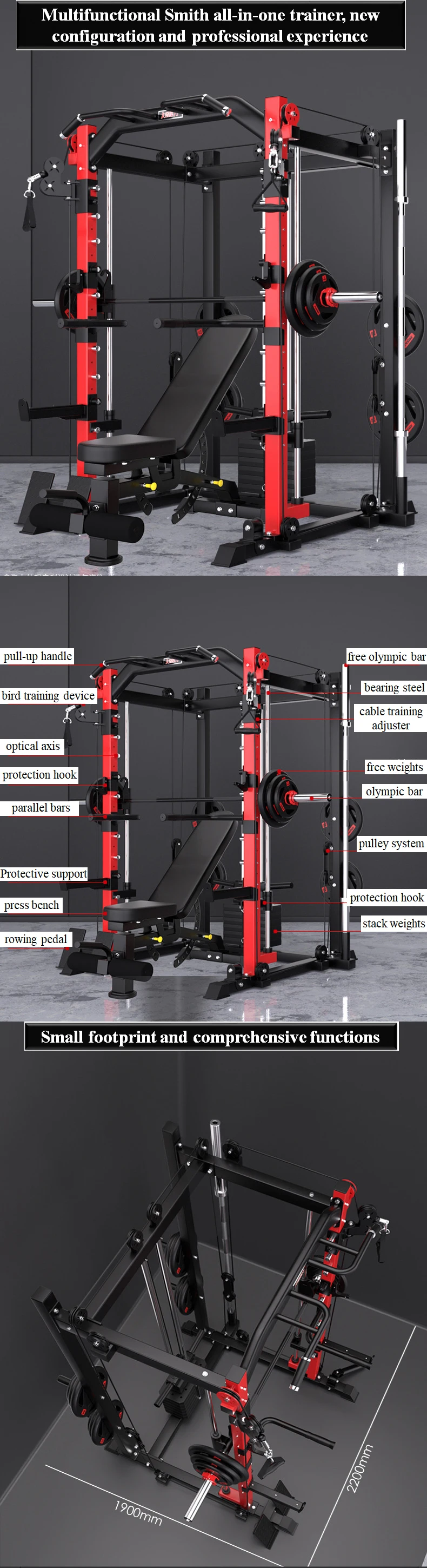 Multi Smith Machine - Comprehensive Home Gym Equipment
