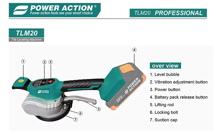 New 20V Electric Automatic Leveling Tiler Professional Hand-held Tiling ...