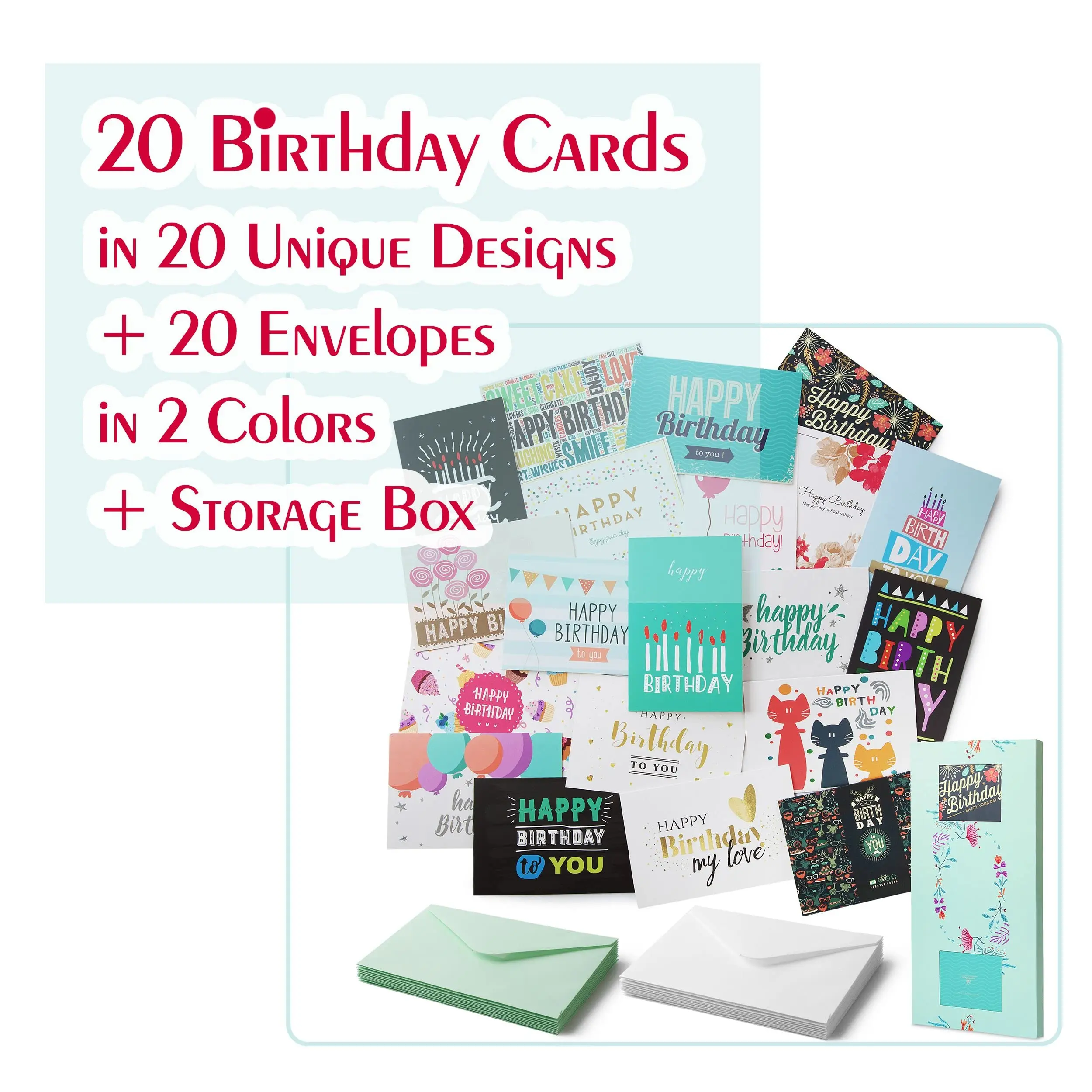 Assorted Color Birthday Cards,Greeting Cards Birthday,Blank Inside ...