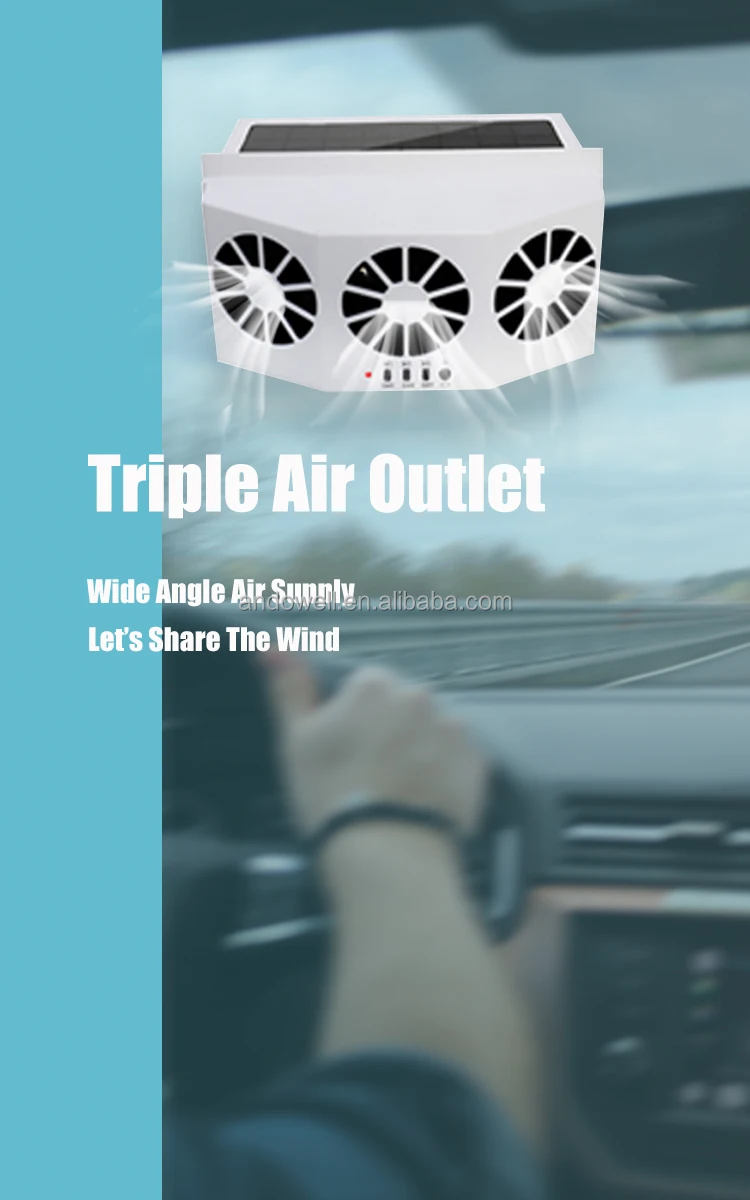 12 Volt Car Cooling Ventilation Car Window Fan 12v Solar Car Fan - Buy ...