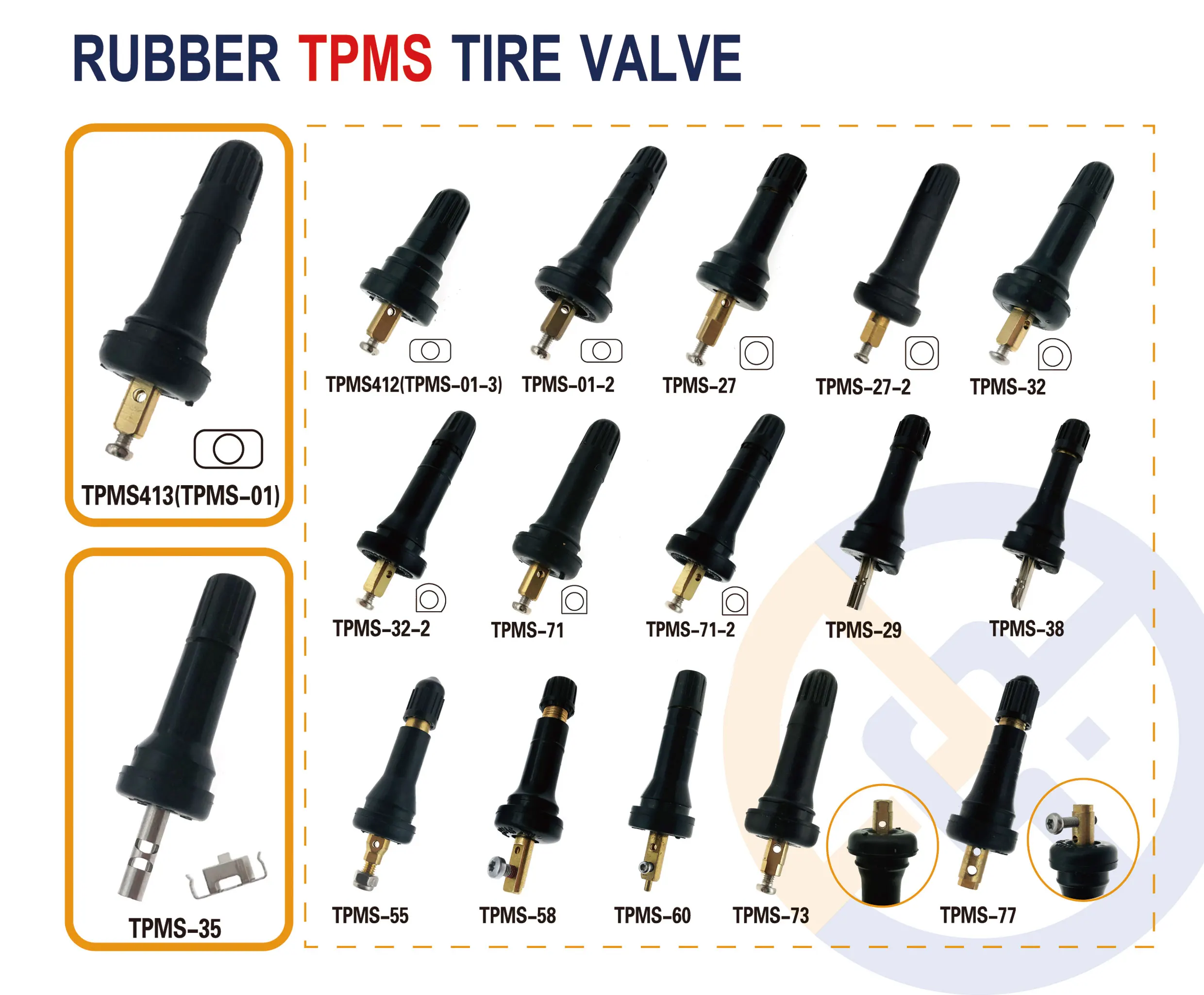 Monitoring System Wheel Rims TPMS Tire Pressure Sensor Valve Rubber ...