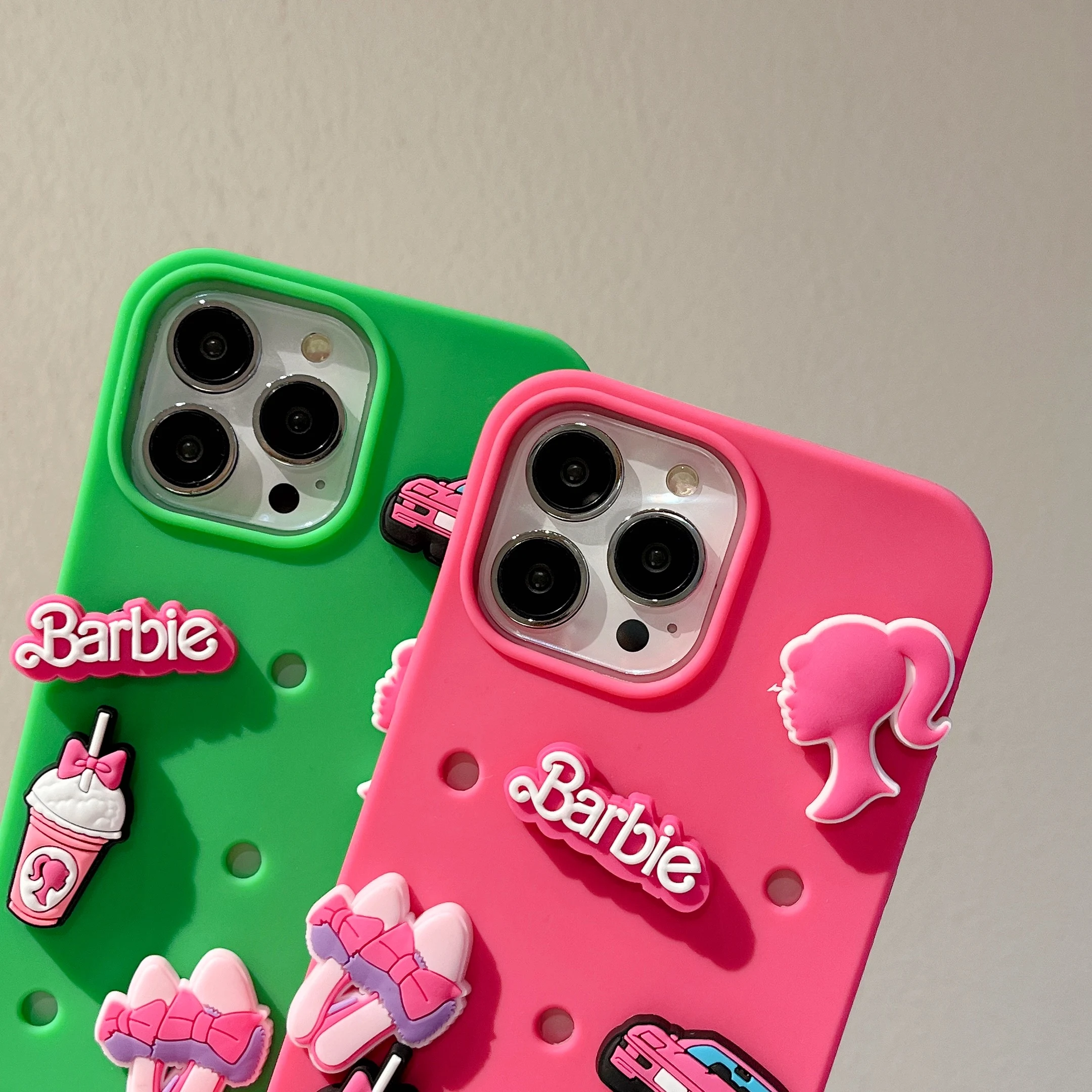 2023 New 3d Cute Pink Barbie Phone Case Customization Diy Silicone ...