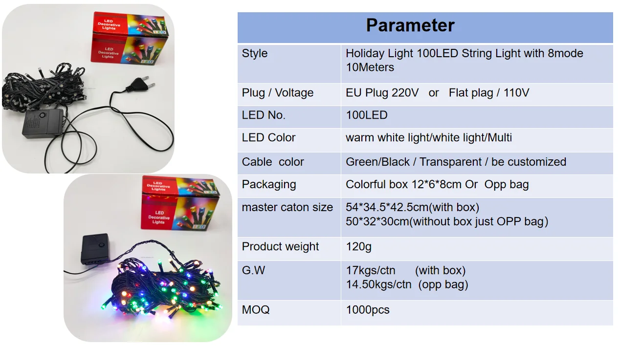 100LED Holiday Lights - Brighten Your Christmas