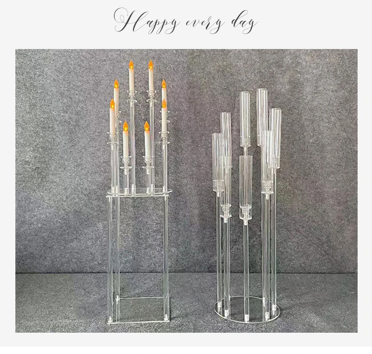 Simple Modern Acrylic Candle Holder Candlesticks For Wedding Decoration ...
