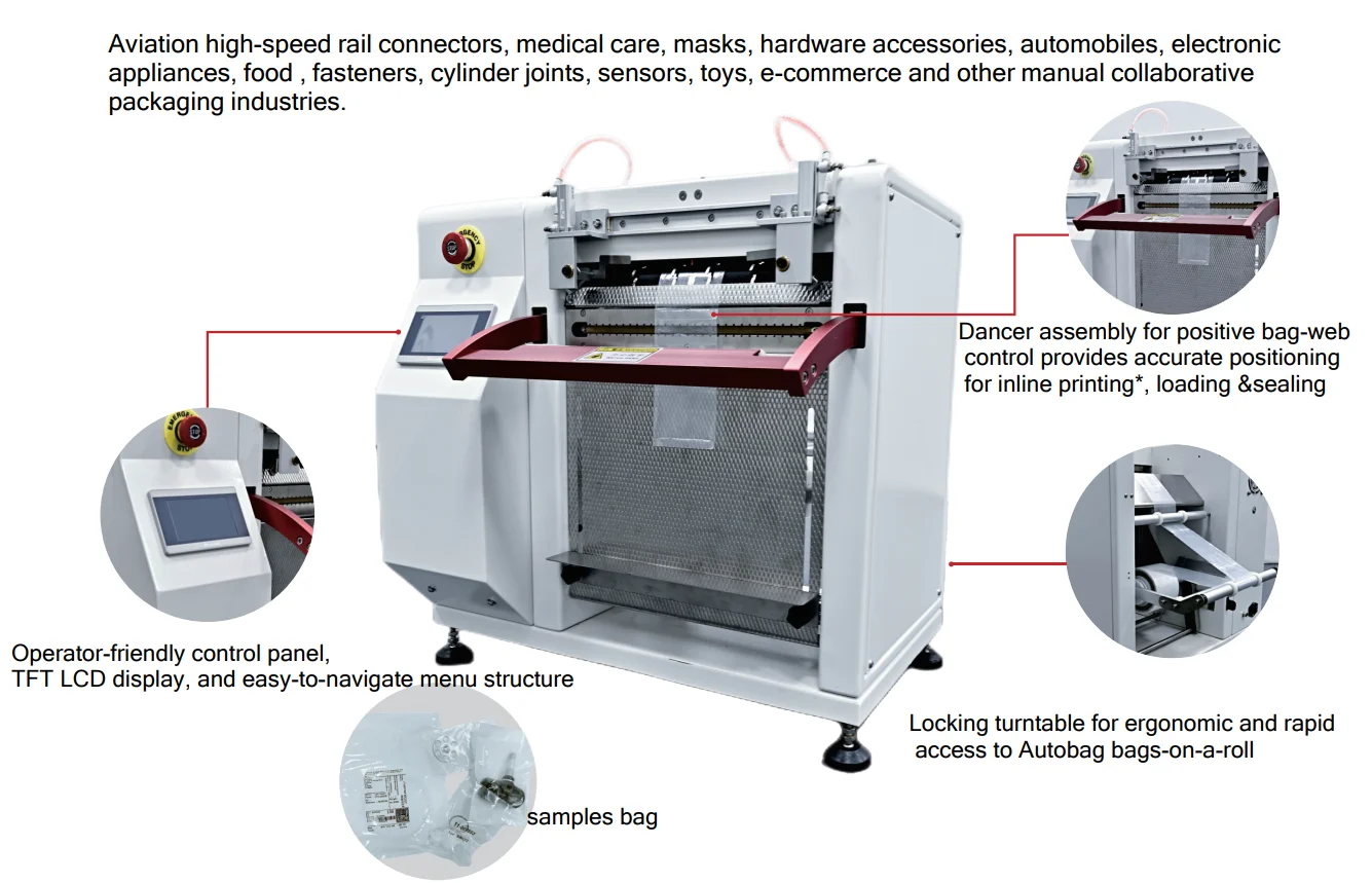 Autobag/ Poly Automatic Bagger Desktop Pre-opened Roll Bag Packing ...