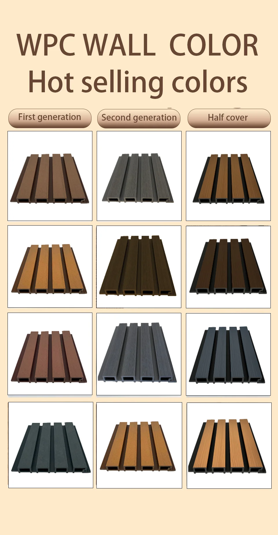 Easy Install Wall Cladding Wpc Exterior Outdoor Composite External Wpc ...