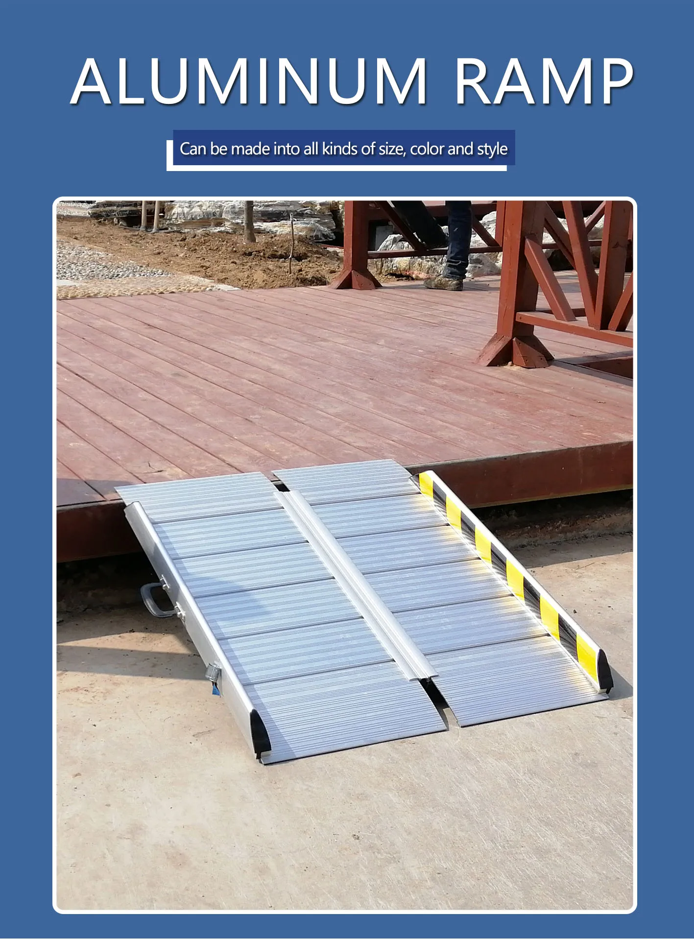 Heavy Duty Adjustable Loading Ramp Portable Aluminum Folding Ramps for ...