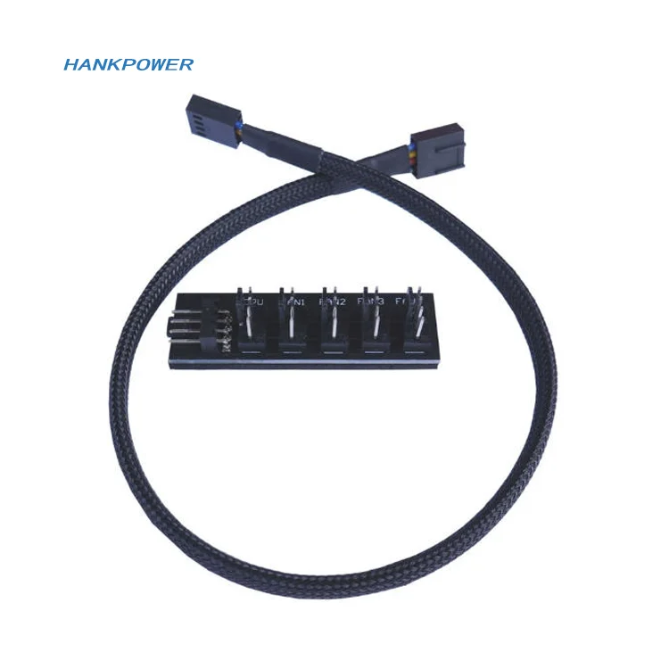 2510 Fan Hub PC CPU Cooling 4Pin 5 Ways 5 in 1 Fan Power Cable PWM Case ...