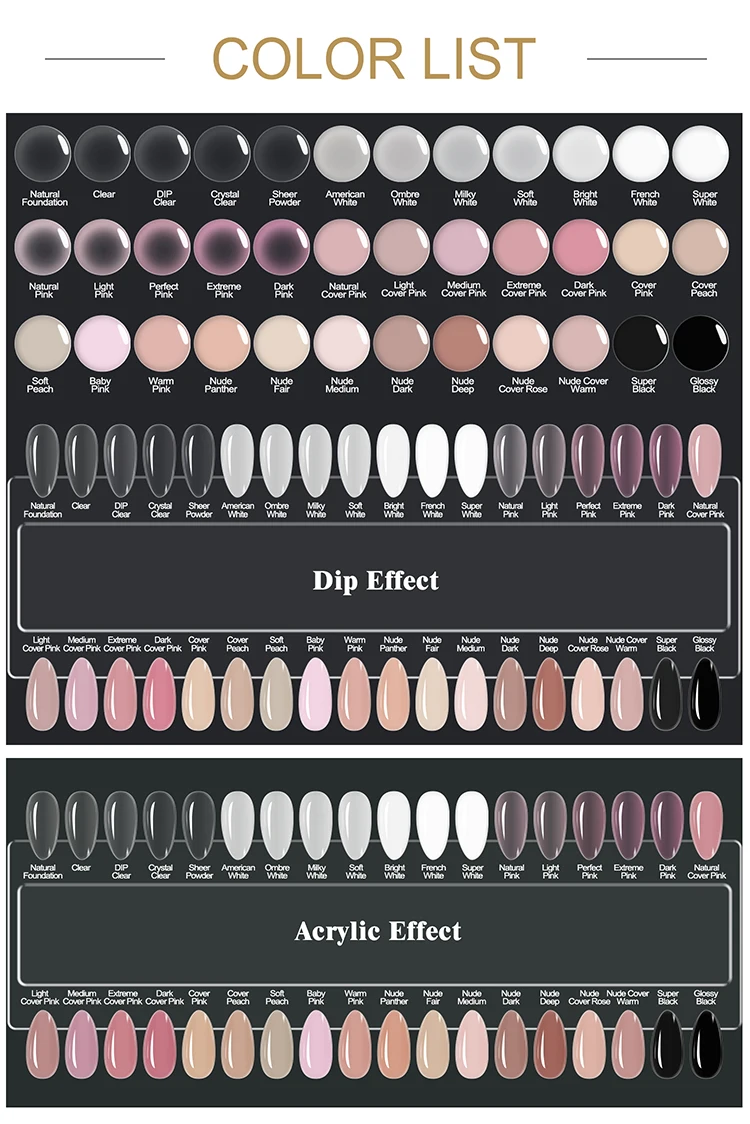 Factory Wholesale Crystal Clear Acrylic Powder 3 In 1 Colors Gel Polish ...